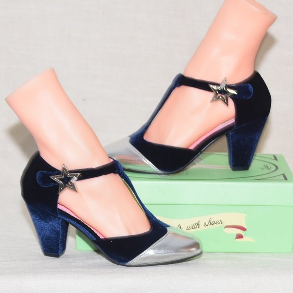 Lulu Hun | Shoes | Collectif Lulu Hun Stella Star Velvet Heels New In ...